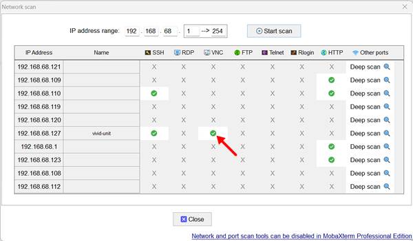 connect-via-VNC - Vivid Unit